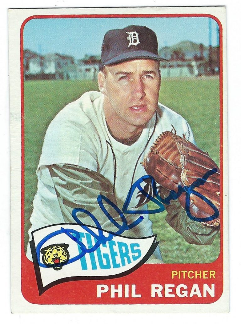 Autographed Phil Regan 1965 Topps Card - Main Line Autographs