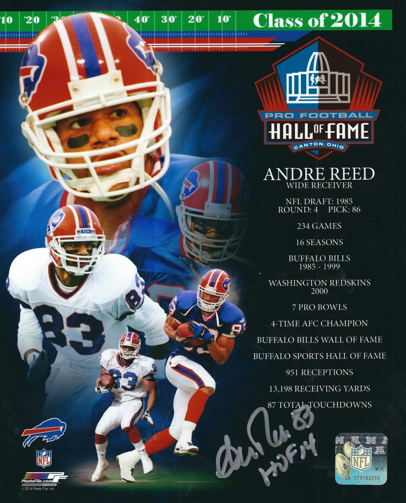 Autographed ANDRE REED 8X10 Buffalo Bills Photo - Main Line Autographs