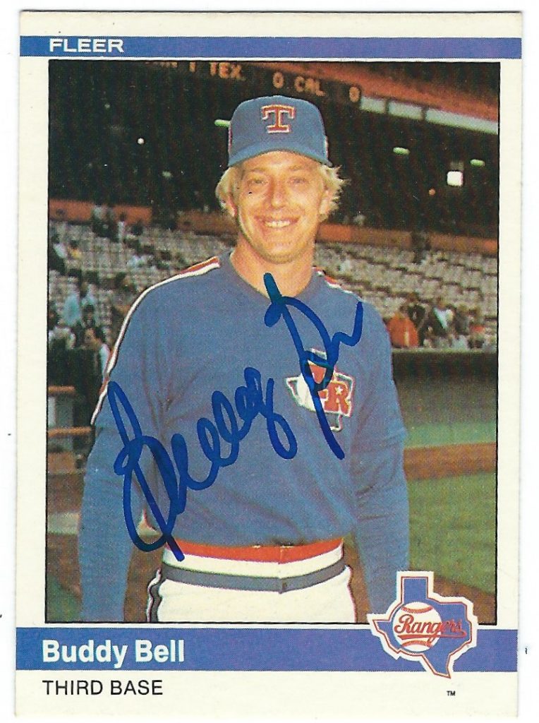 Autographed BUDDY BELL 1984 Fleer Card - Main Line Autographs