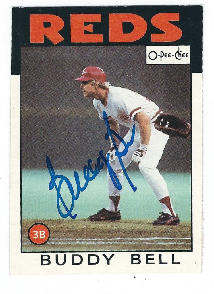 Autographed BUDDY BELL 1986 OPC Card - Main Line Autographs