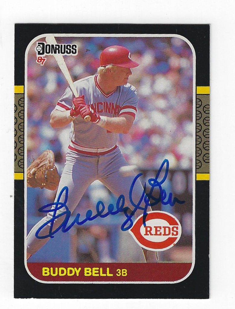 Autographed BUDDY BELL 1987 Donruss Card - Main Line Autographs