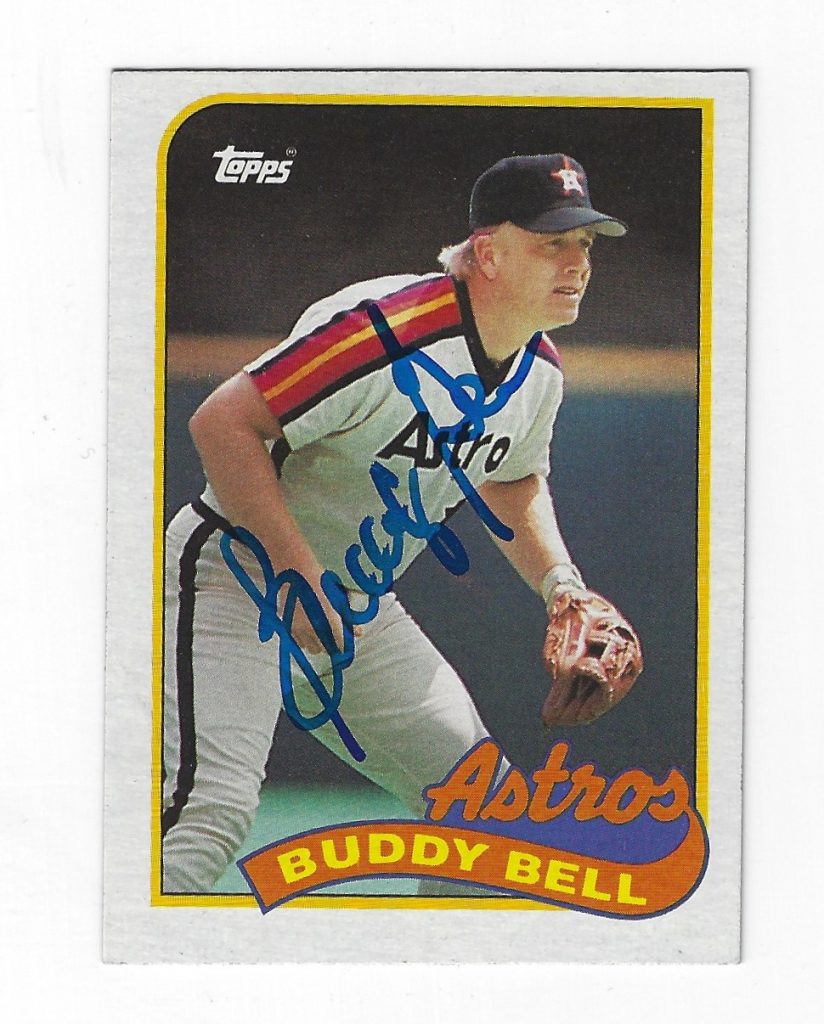 Autographed BUDDY BELL 1989 Topps Card - Main Line Autographs