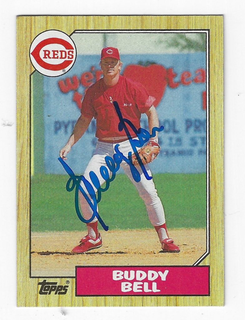 Autographed BUDDY BELL 1987 Topps Card - Main Line Autographs
