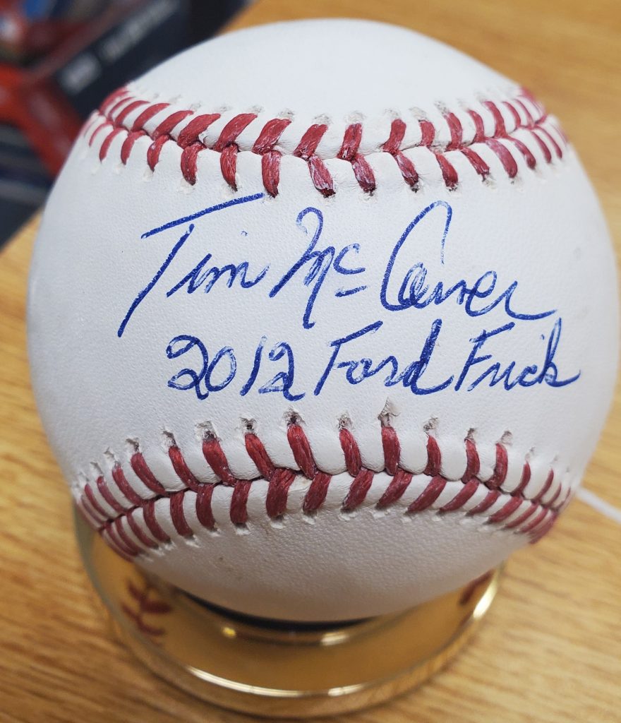 Autographed Tim McCarver "2012 Ford Frick" Official Major League ...