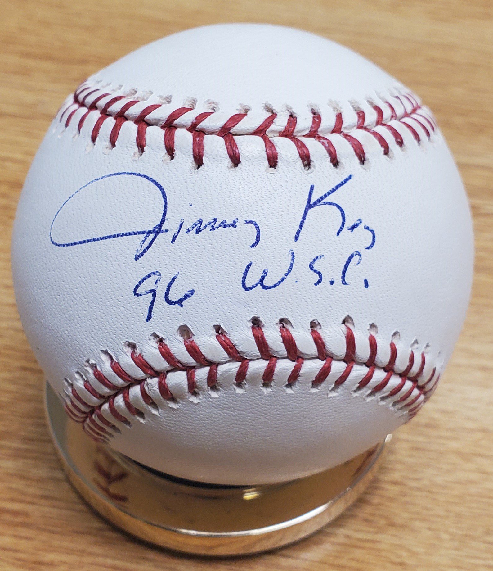 Autographed JIMMY KEY "96 WSC" Official Major League Baseball - Main ...