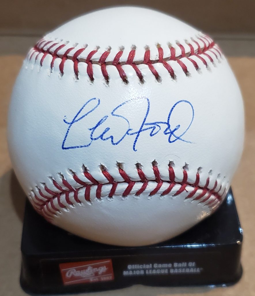 Autographed LEW FORD Official Major League Baseball - Main Line Autographs