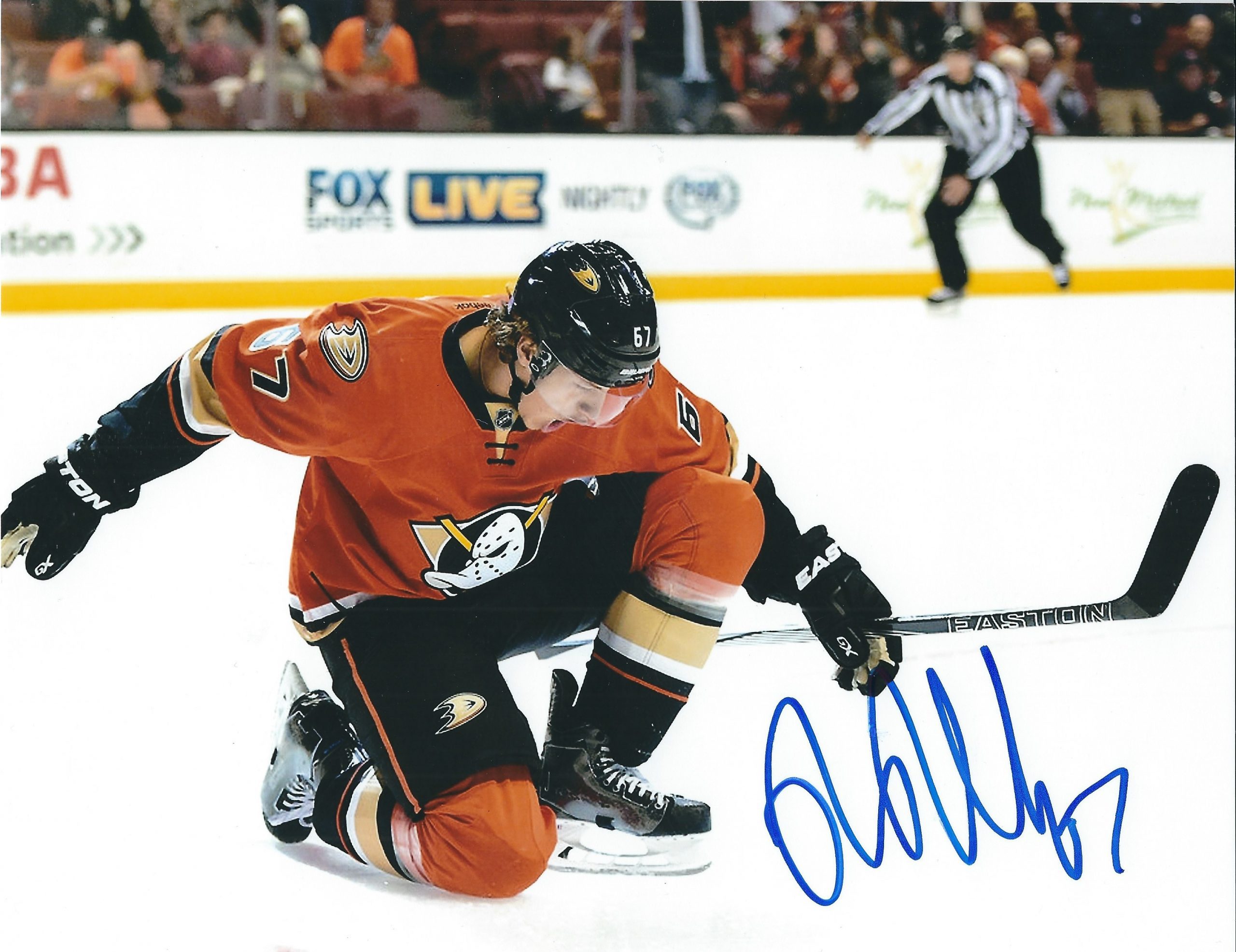 Autographed RICKARD RAKELL 8X10 Anaheim Ducks Photo - Main Line Autographs