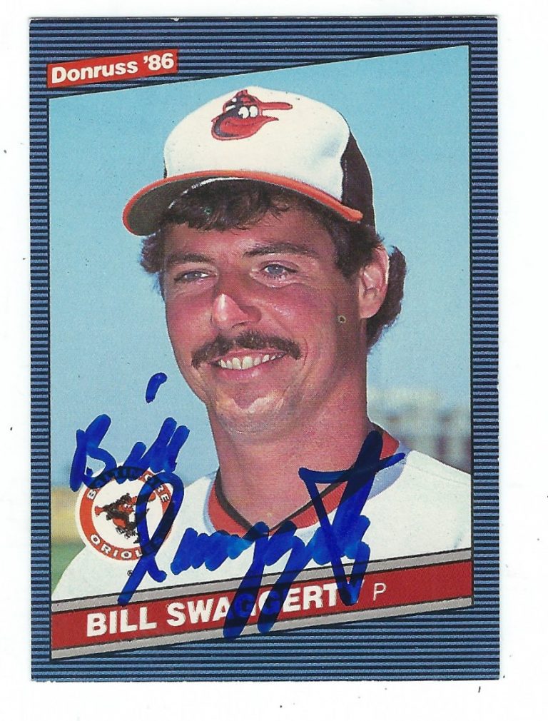 Autographed BILL SWAGGERTY 1986 DONRUSS Card - Main Line Autographs