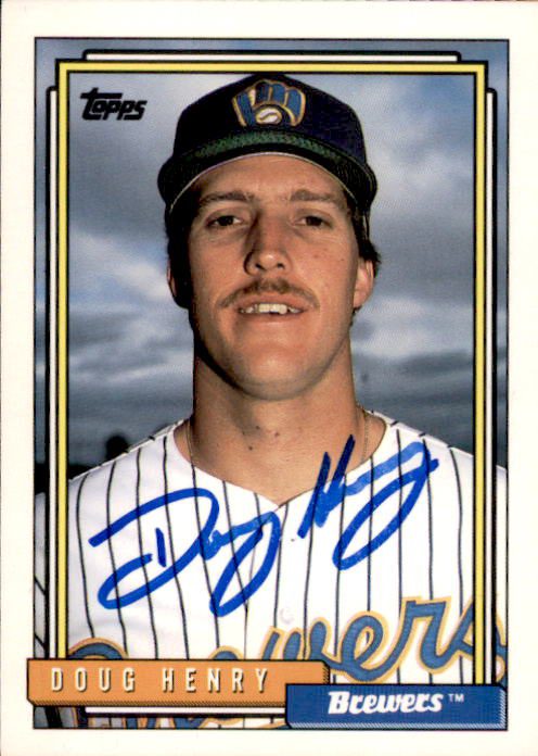 Autographed DOUG HENRY 1992 Topps Card - Main Line Autographs