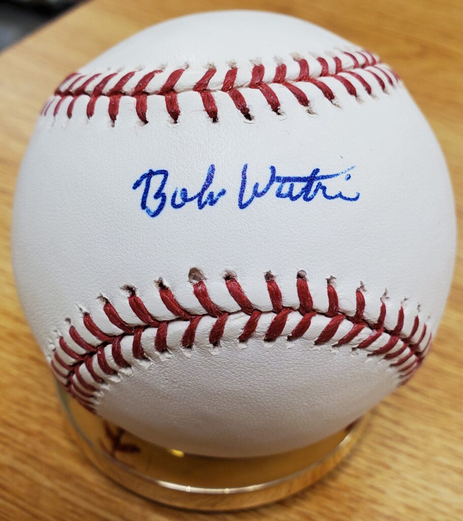 Autographed BOB WATKINS Official Major League Baseball - Main Line ...
