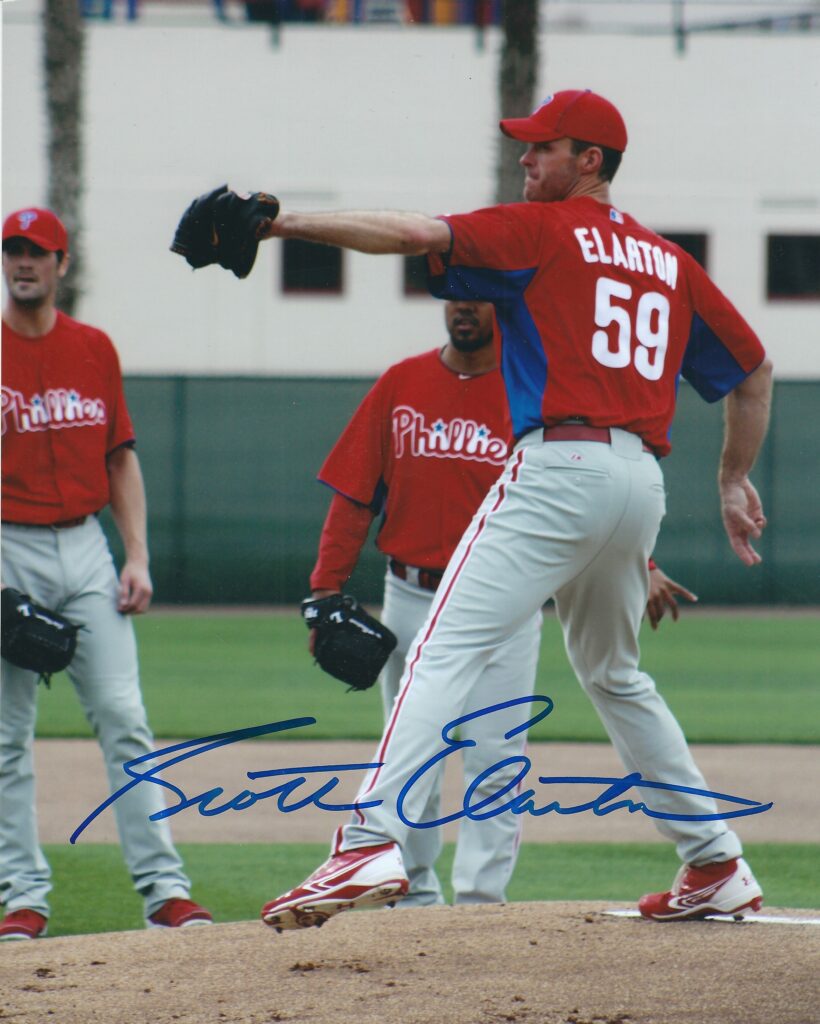 AUTOGRAPHED SCOTT ELARTON 8x10 Philadelphia Phillies Photo - Main Line ...