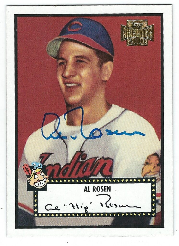 AL ROSEN Autographed 2001 Topps Archive Card - Main Line Autographs