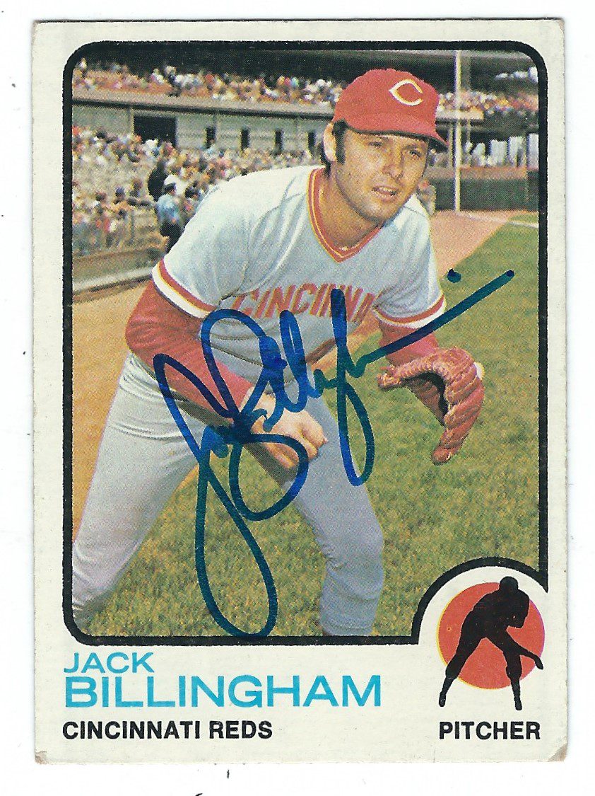 Autographed JACK BILLINGHAM 1973 Topps Card - Main Line Autographs