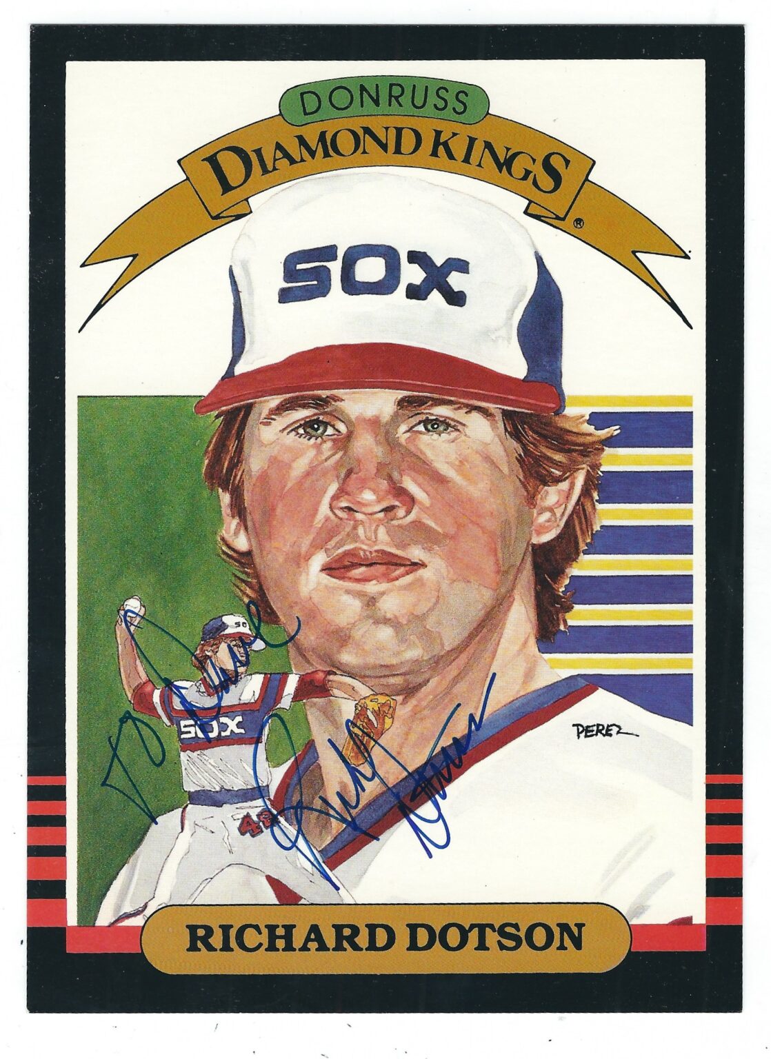 Autographed RICH DOTSON 1985 Donruss 5x7 Diamond King - Main Line ...