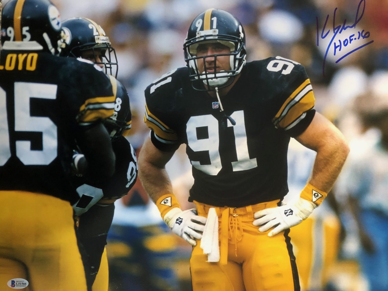 Autographed Kevin Greene Pittsburgh Steelers Football 11x14 Photo ...