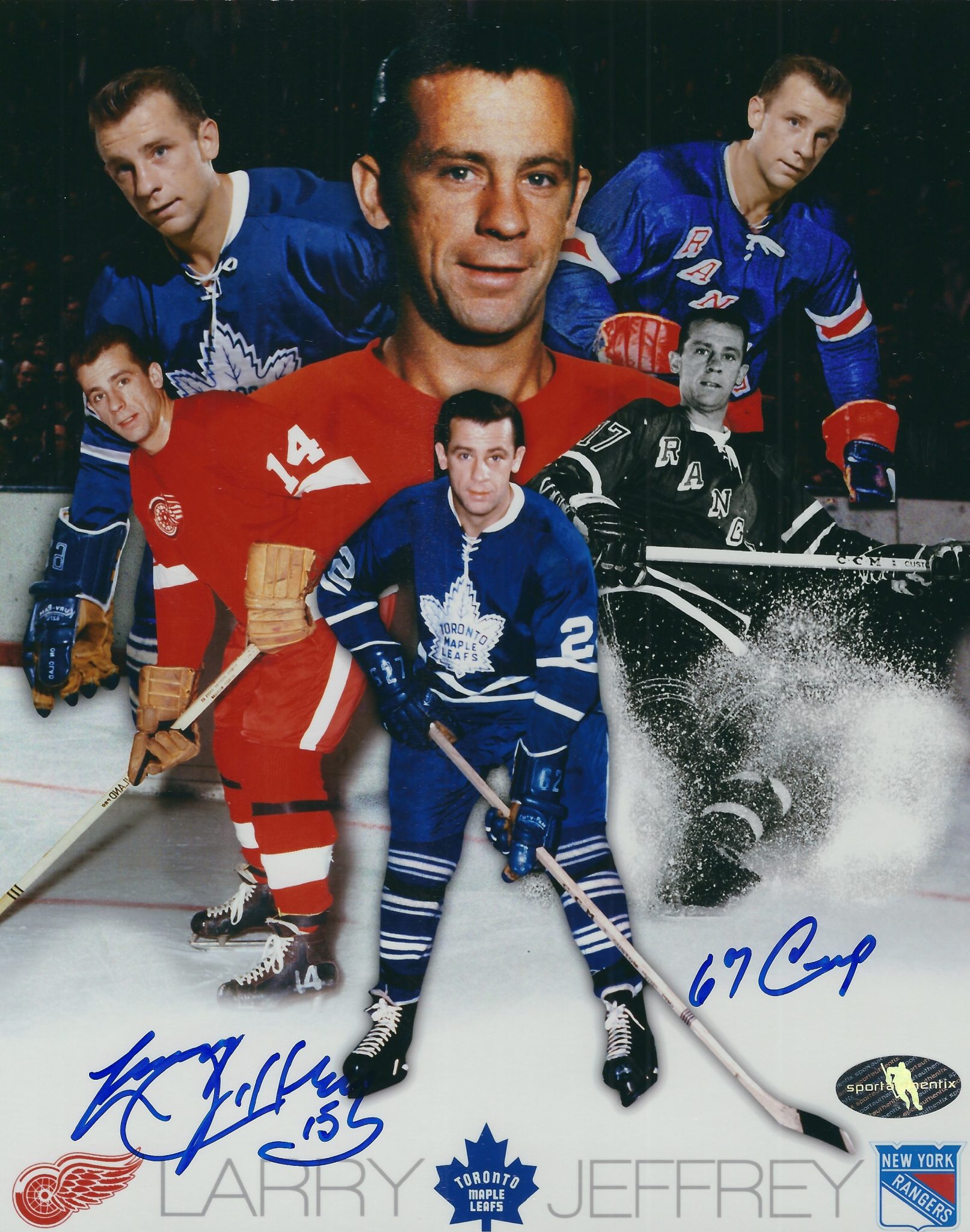 Autographed LARRY JEFFREY 8x10 Toronto Maple Leafs photo - Main Line ...