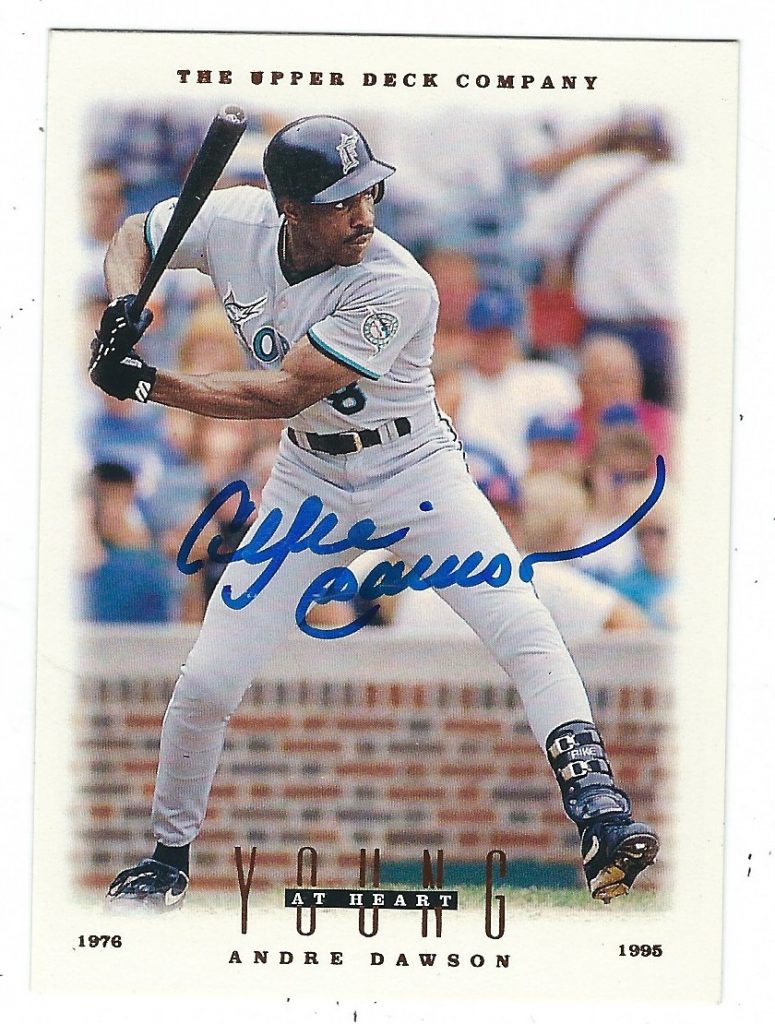 Autographed ANDRE DAWSON 1996 Upper Deck Card - Main Line Autographs