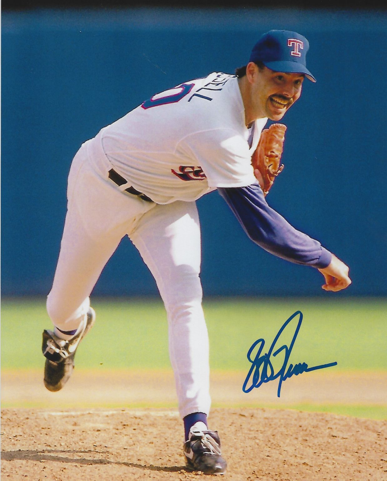 Autographed JEFF RUSSELL 8X10 Texas Rangers Photo - Main Line Autographs