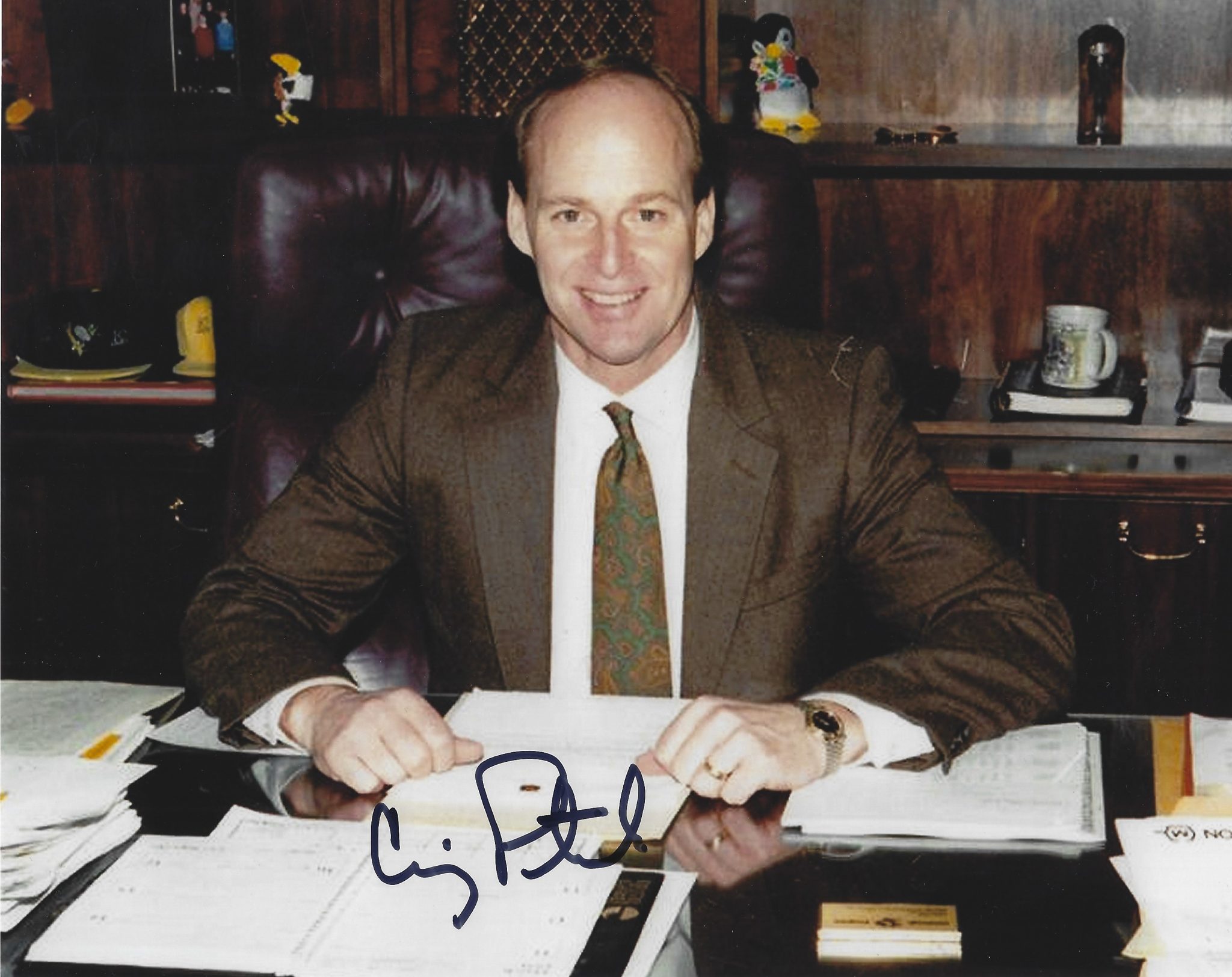 Autographed CRAIG PATRICK 8X10 Pittsburgh Penguins Photo - Main Line ...