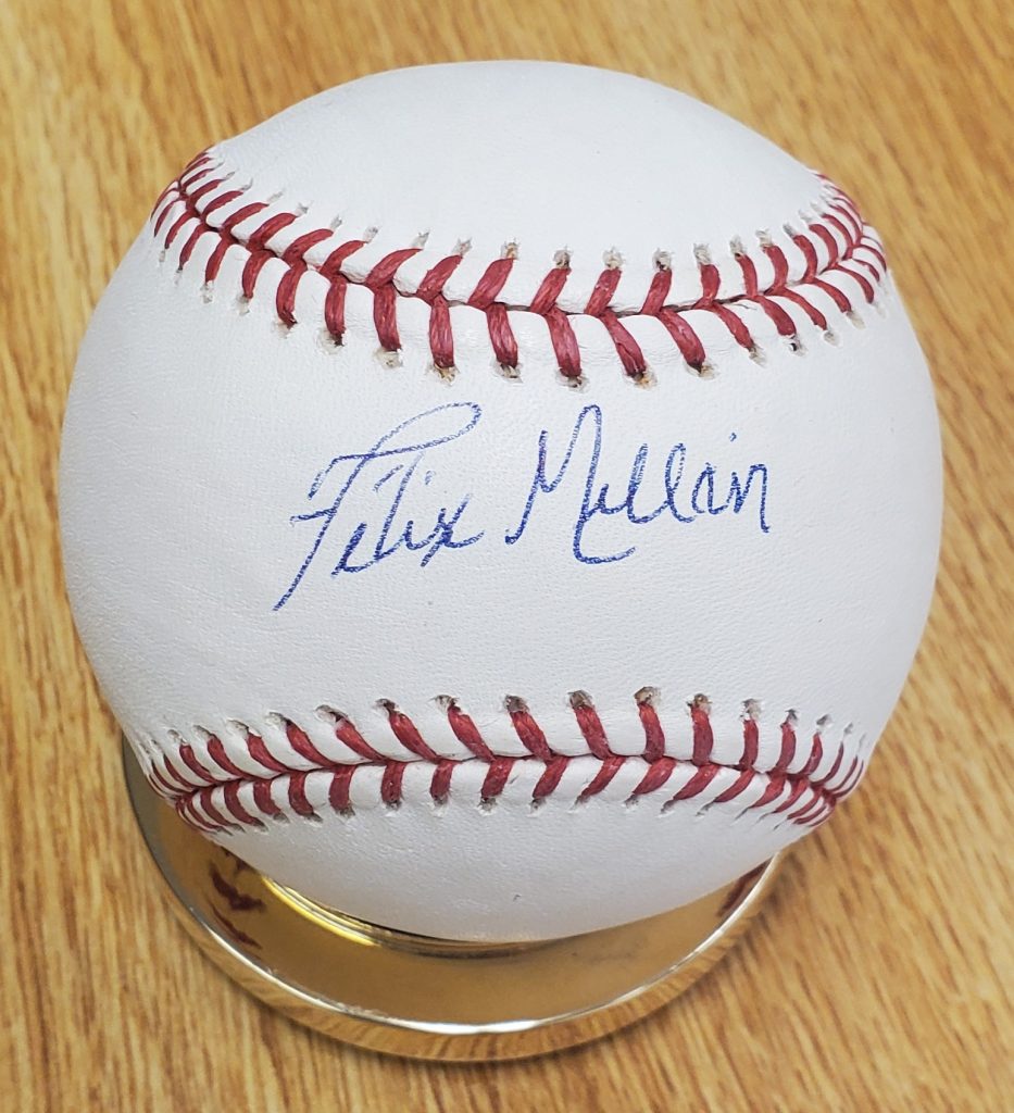 Autographed FELIX MILLAN Official Rawlings Major League Baseball - Main ...