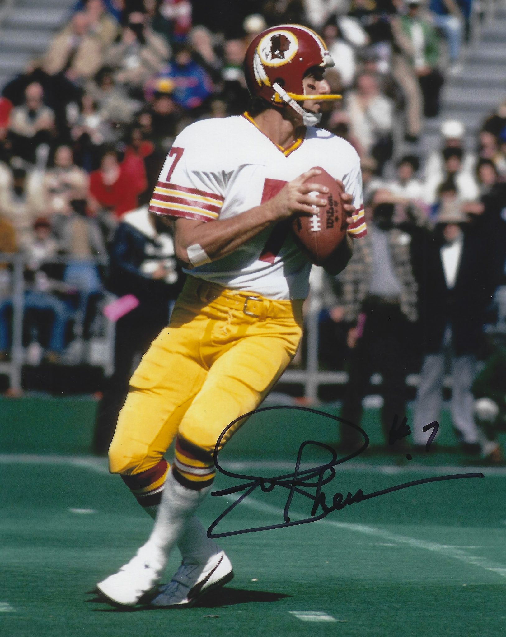 Autographed JOE THEISMANN 8x10 Washington Redskins Photo - Main Line ...