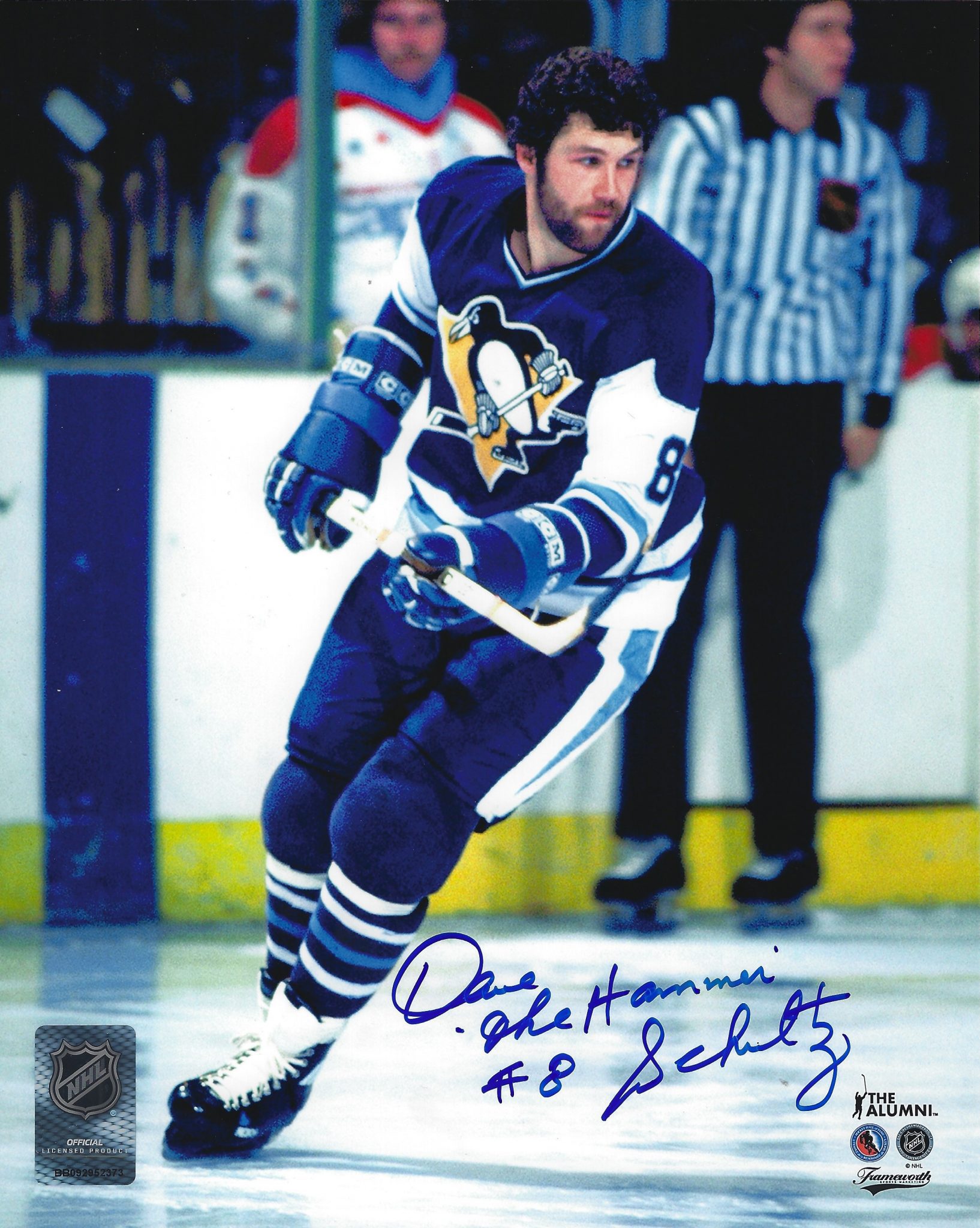 Autographed DAVE SCHULTZ 8x10 Pittsburgh Penguins Photo - Main Line ...