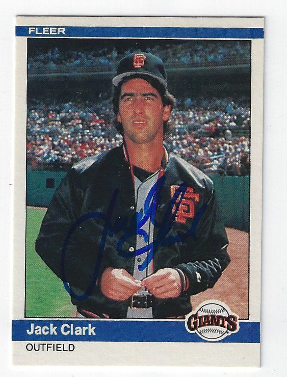Autographed JACK CLARK 1984 Fleer Card - Main Line Autographs