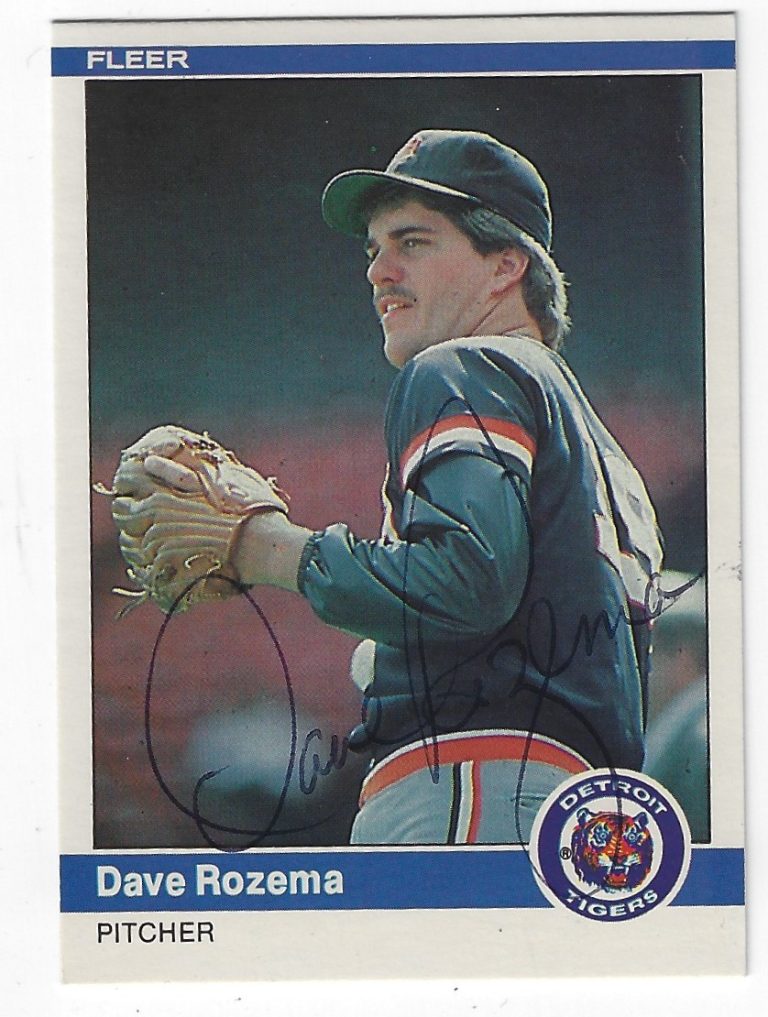 Autographed DAVE ROZEMA 1984 Fleer Card - Main Line Autographs