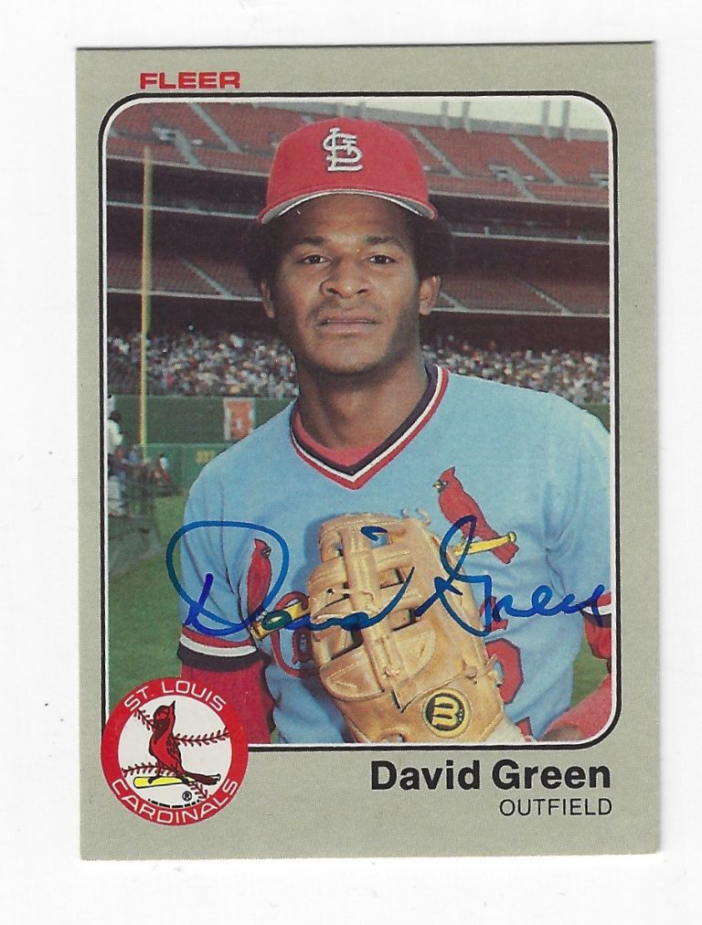Autographed DAVID GREEN 1983 Fleer Card - Main Line Autographs
