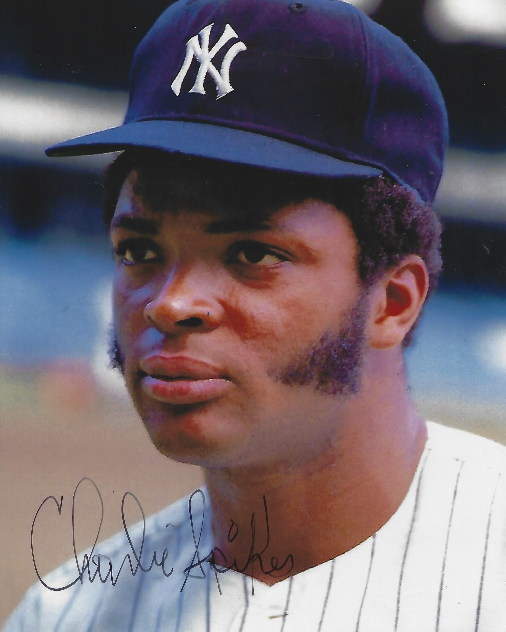 AUTOGRAPHED CHARLIE SPIKES 8x10 New York Yankees Photo - Main Line ...
