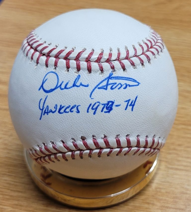 Autographed DUKE SIMS Official Major League Baseball - Main Line Autographs