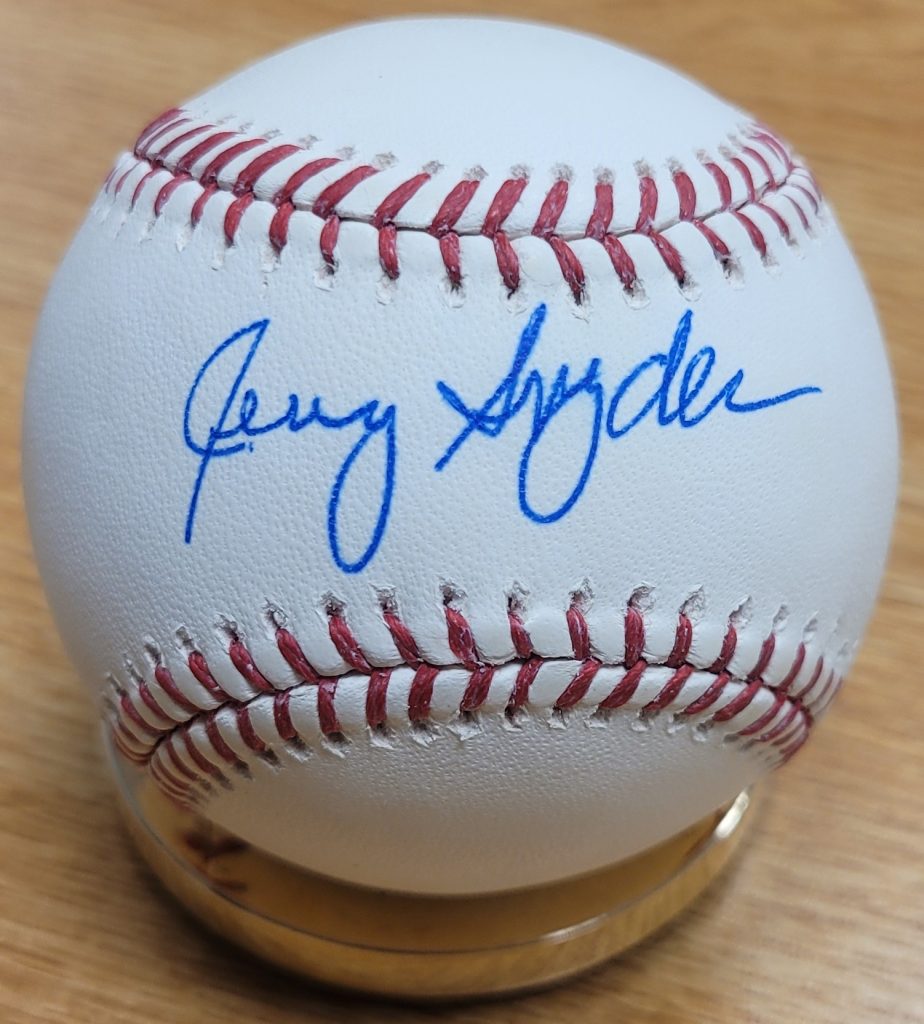 Autographed JERRY SNYDER Official Major League Baseball - Main Line ...