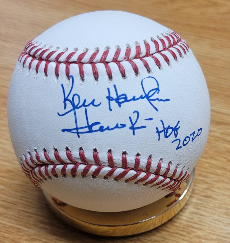 Autographed KEN HAWK HARRELSON "HOF 2020" Official Rawlings Major ...