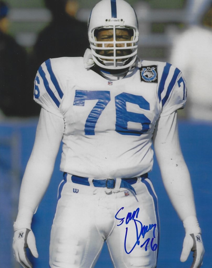 Autographed SAM CLANCY 8X10 Indianapolis Colts Photo - Main Line Autographs