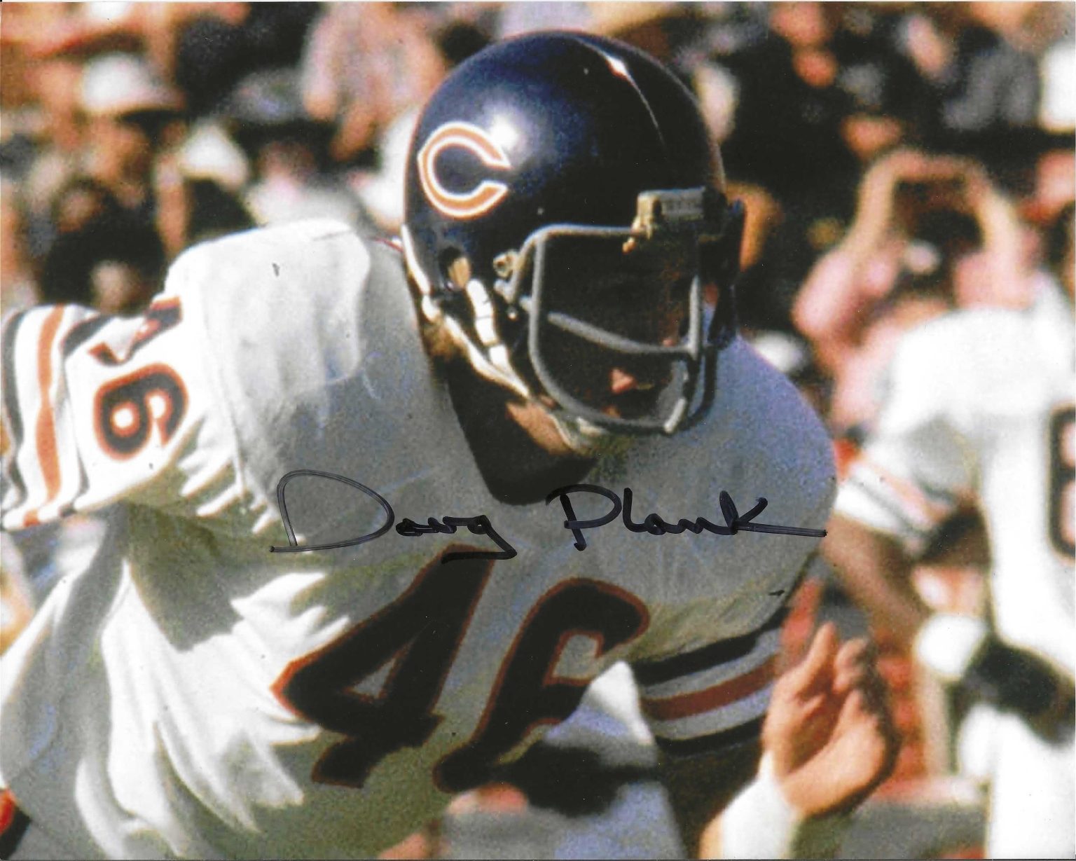 Autographed DOUG PLANK 8x10 Chicago Bears Photo - Main Line Autographs