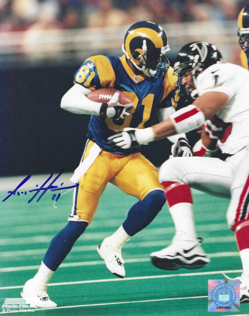 AUTOGRAPHED AZ-ZAHIR HAKIM 8x10 St. Louis Rams Photo - Main Line Autographs