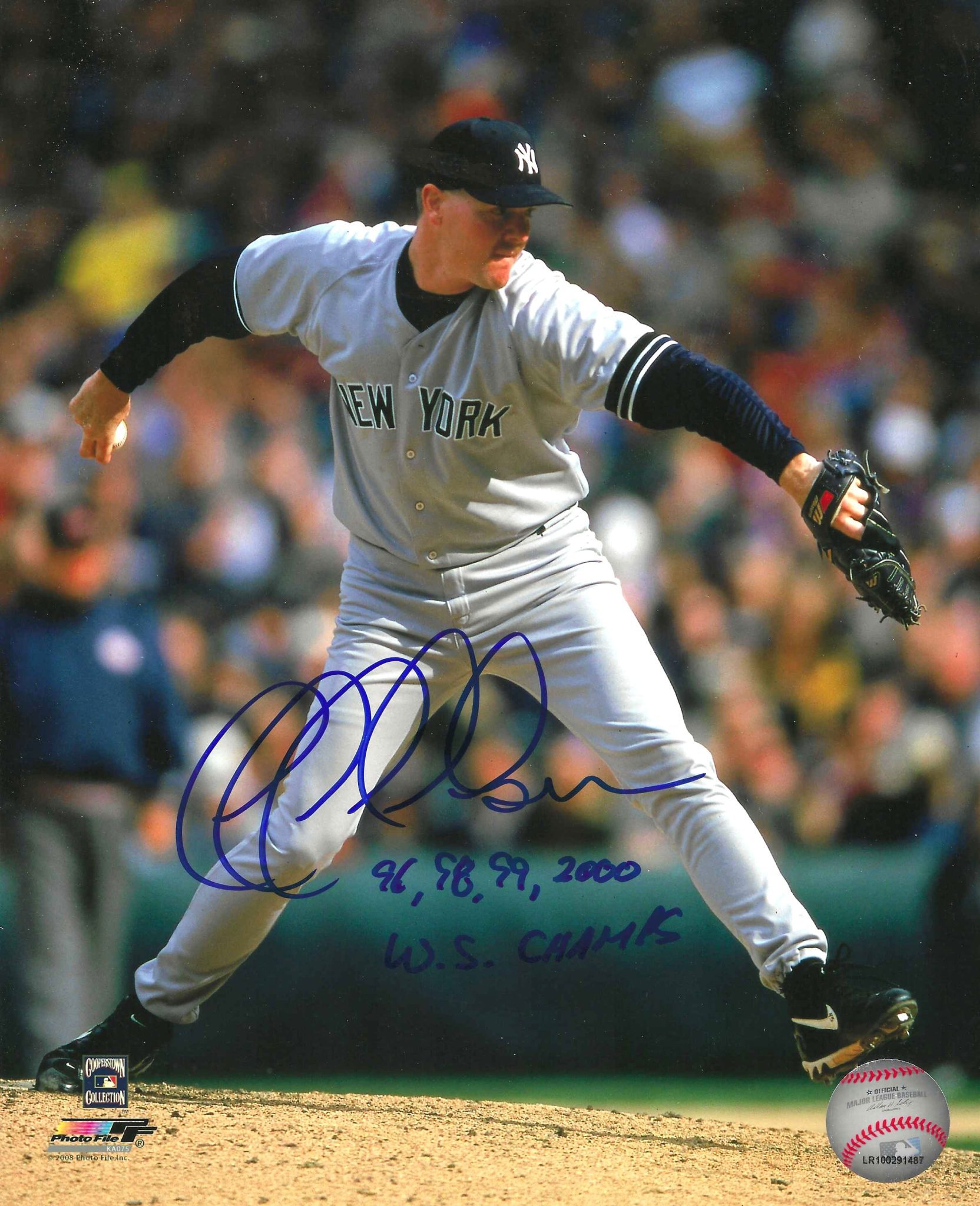 AUTOGRAPHED JEFF NELSON New York Yankees 8x10 Photo - Main Line Autographs