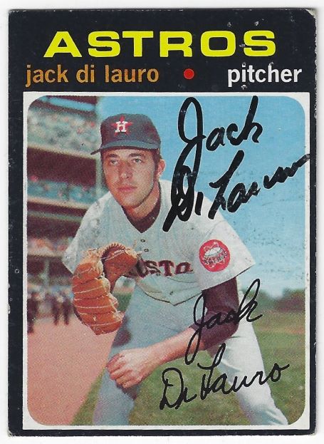 Autographed JACK DILAURO 1971 Houston Astros Topps Card - Main Line ...