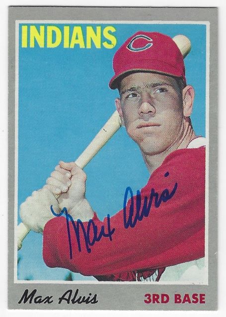 Autographed MAX ALVIS Cleveland Indians 1970 Topps Card - Main Line ...