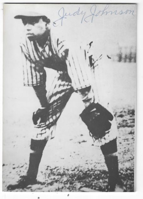 Autographed JUDY JOHNSON Negro Leagues BxW Rowe Post Card - Main Line ...