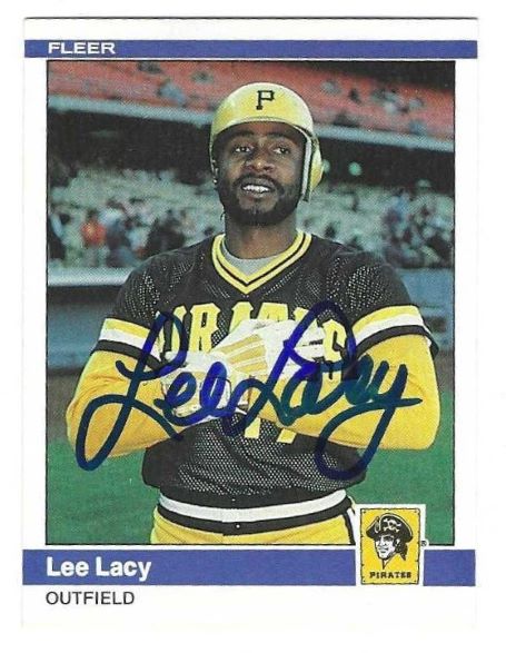 Autographed LEE LACY Pittsburgh Pirates 1984 Fleer Card - Main Line ...