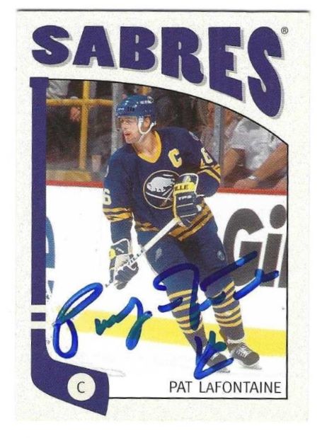Autographed PAT LAFONTAINE Buffalo Sabres 2004-05 In the Game Card - Main Line Autographs