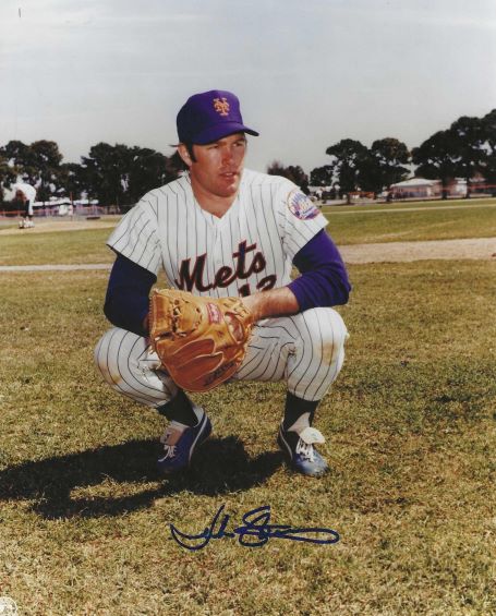 AUTOGRAPHED JOHN STEARNS 8X10 New York Mets photo - Main Line Autographs