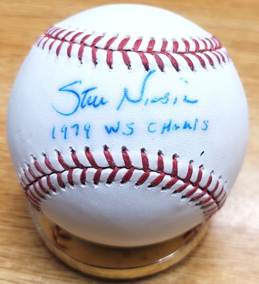 Autographed STEVE NICOSIA "79 WS Champs" Official Major League Baseball ...